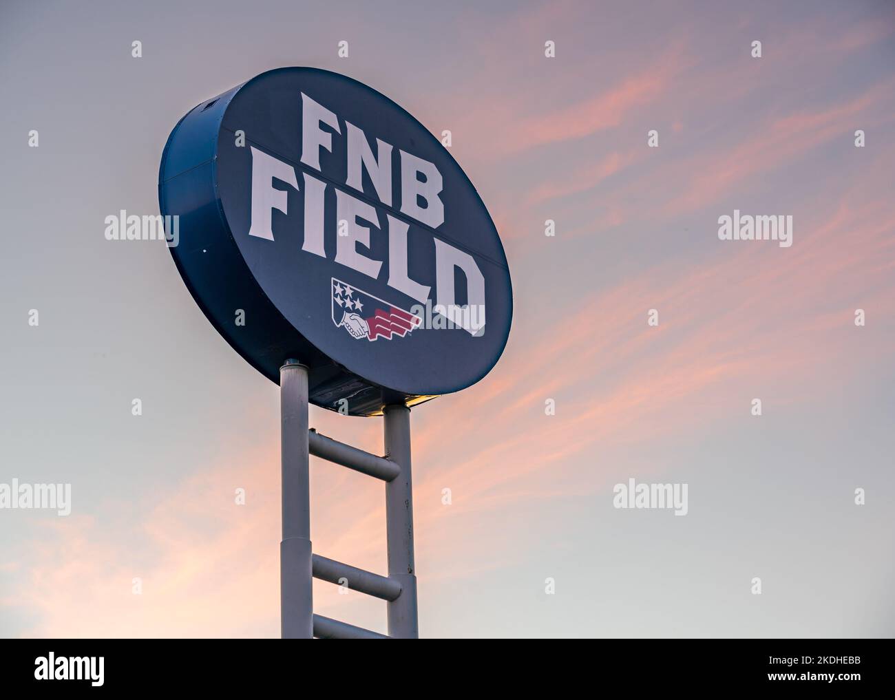 Harrisburg, PA - 9 October 2022: Sign for FNB Field baseball ballpark ...