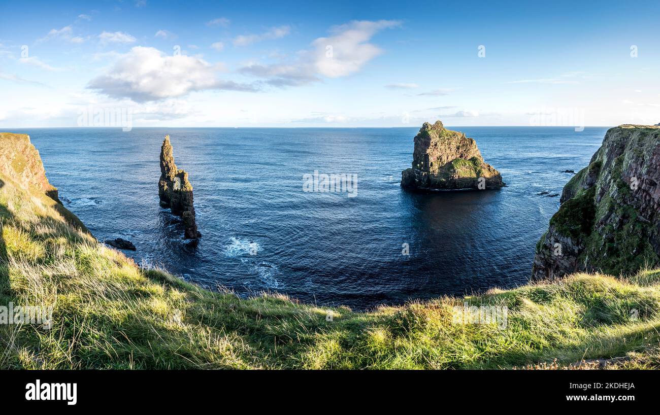 The image is of the Duncansby Head Sea Stacks near John O'Groats in the ...