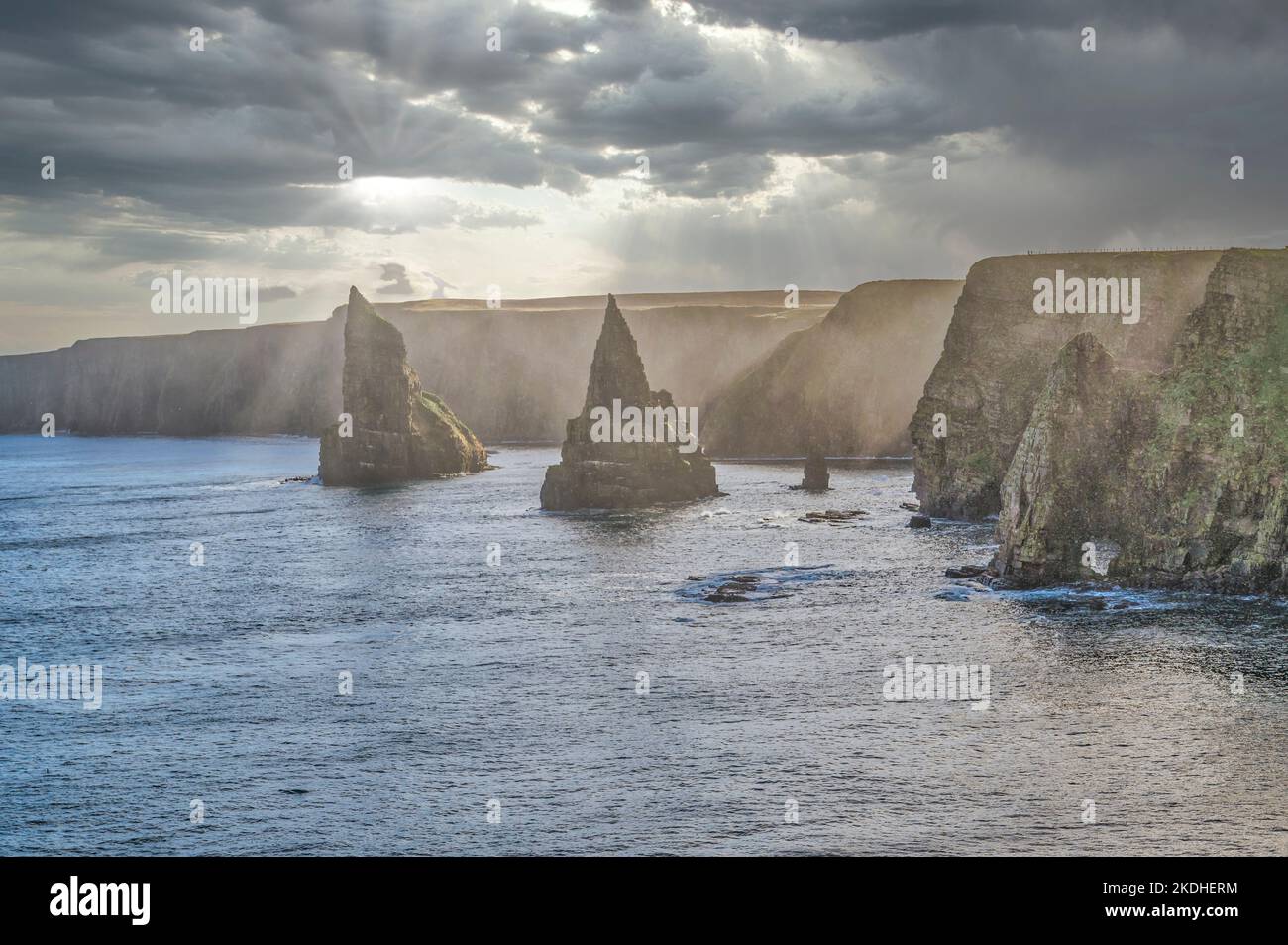 The image is of the Duncansby Head Sea Stacks near John O'Groats in the ...