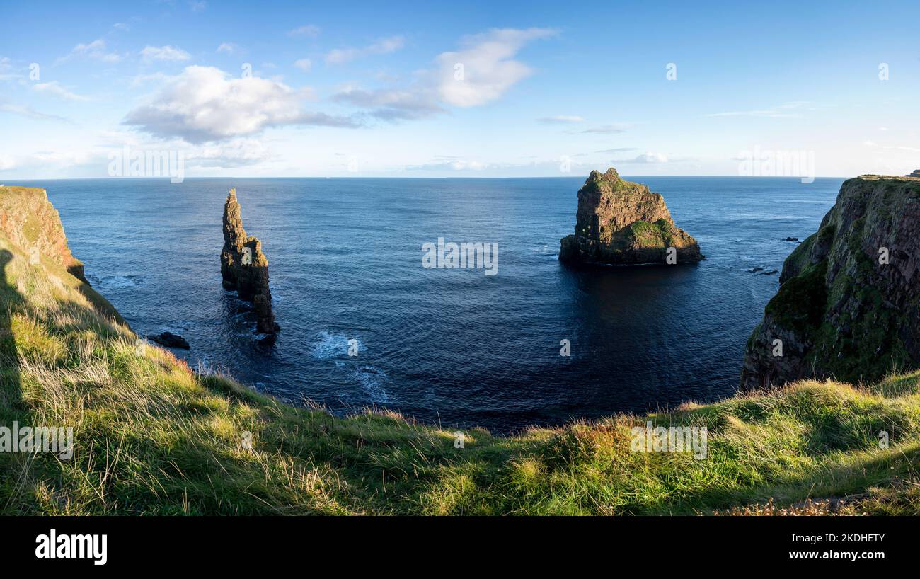 The image is of the Duncansby Head Sea Stacks near John O'Groats in the ...