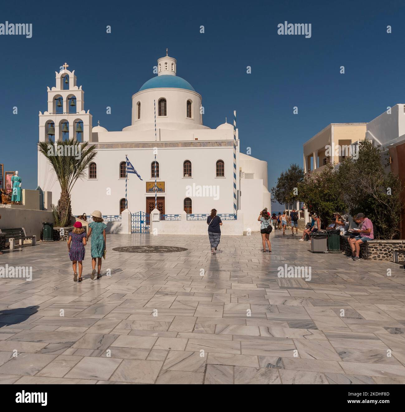 OIA, Santorini, Greece. 2022. Greek Orthodox church, Chiesa de Panagra ...