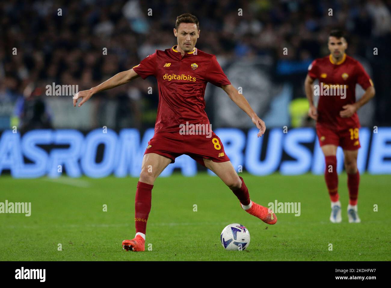 Roma's Serbian midfielder Nemanja Matic controls the ball during the ...
