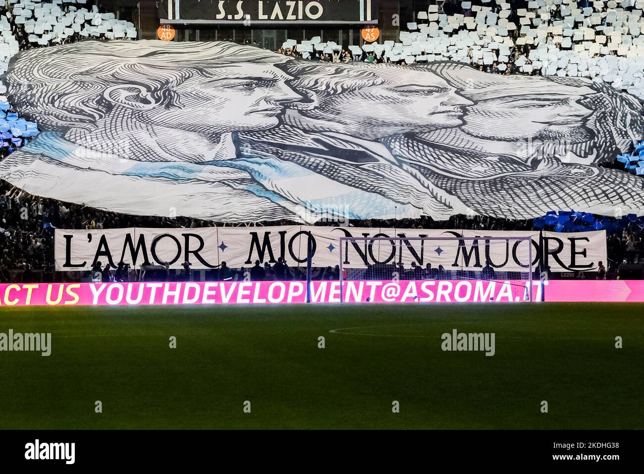 Choreograpy curva nord ss lazio during the Serie A football match ...