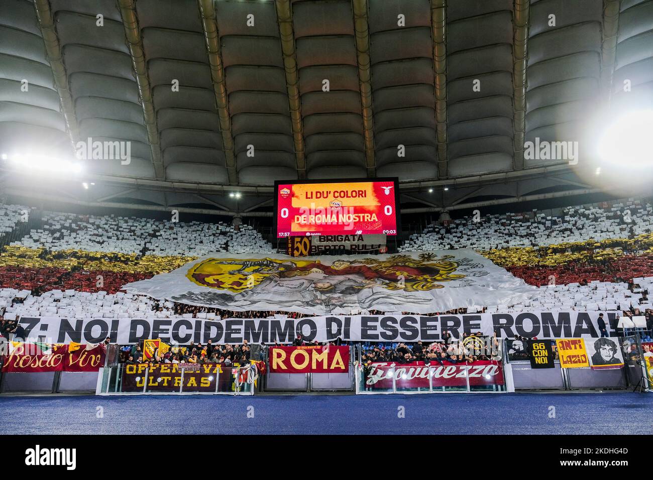 Choreograpy curva sud as Roma during the Serie A football match between ...