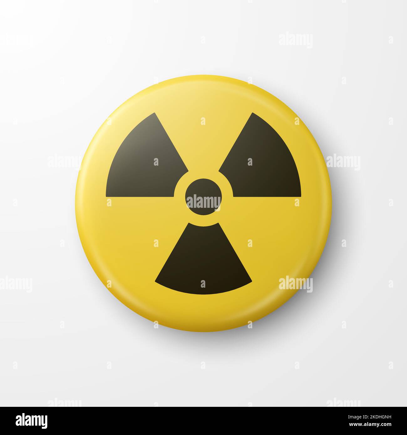 Vector Yellow Warning, Danger Radiation Sign, Button Badge Icon ...