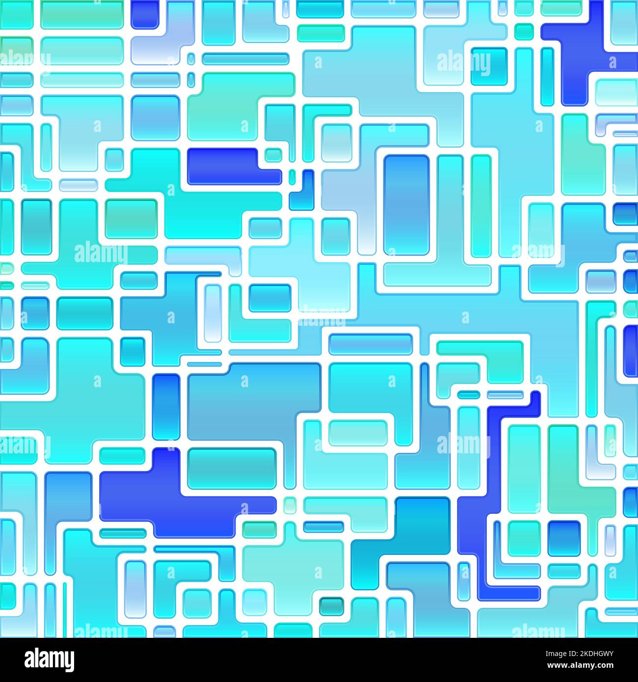 abstract vector stained-glass mosaic background - light blue Stock ...