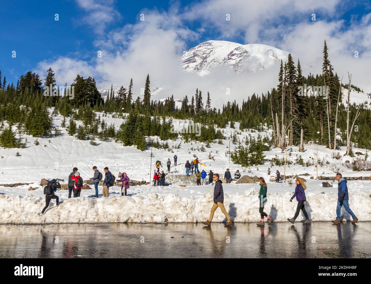 Mount Rainier National Park, Washington - October 29, 2022: Tourists at ...
