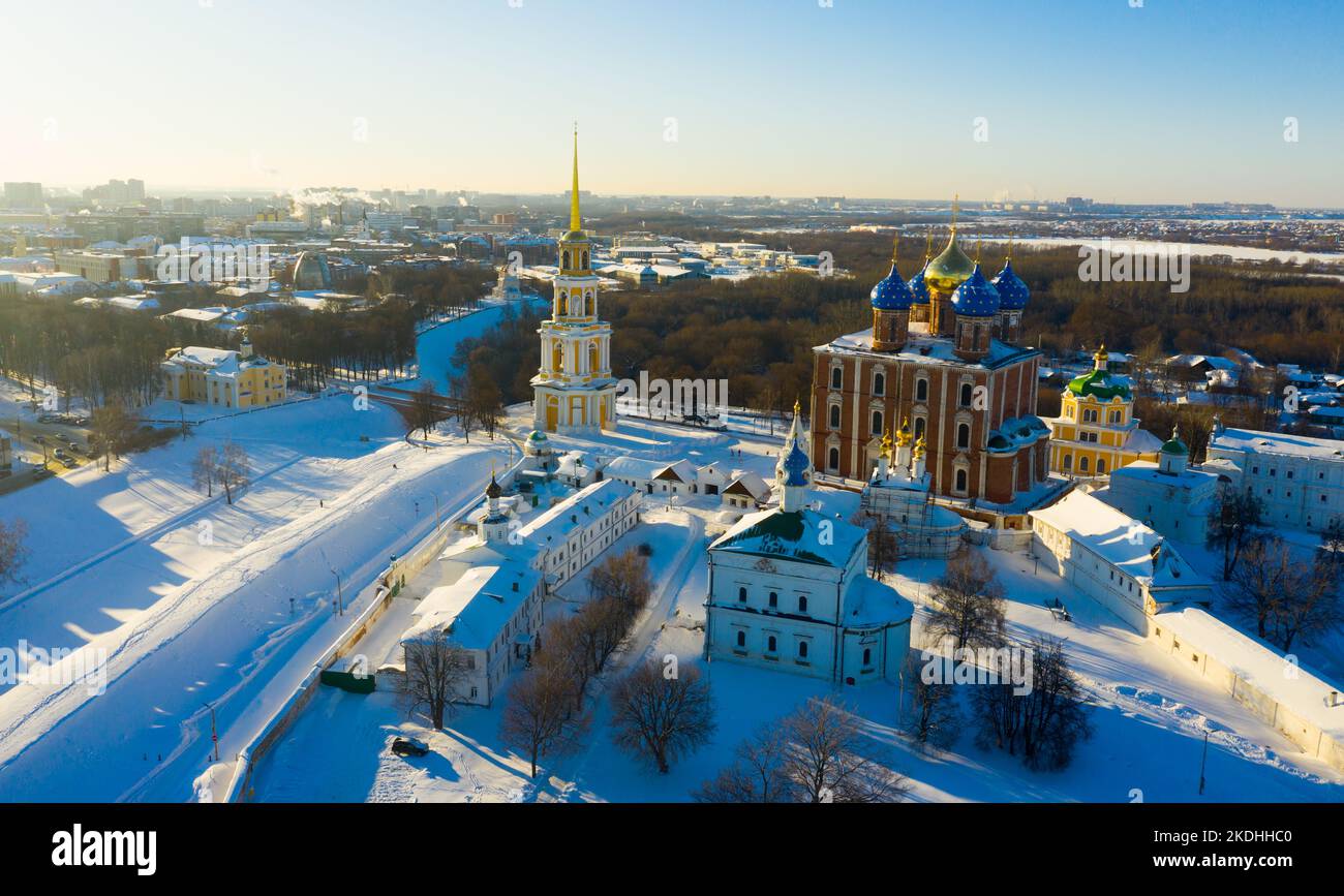 Aerial view of the Kremlin in Ryazan in winter Stock Photo - Alamy