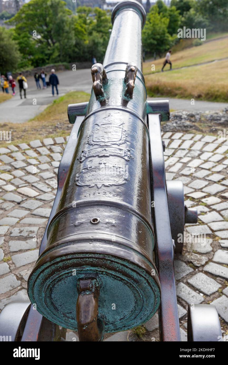 The Portuguese cannon on Calton Hill Edinburgh, cast in the 15th ...