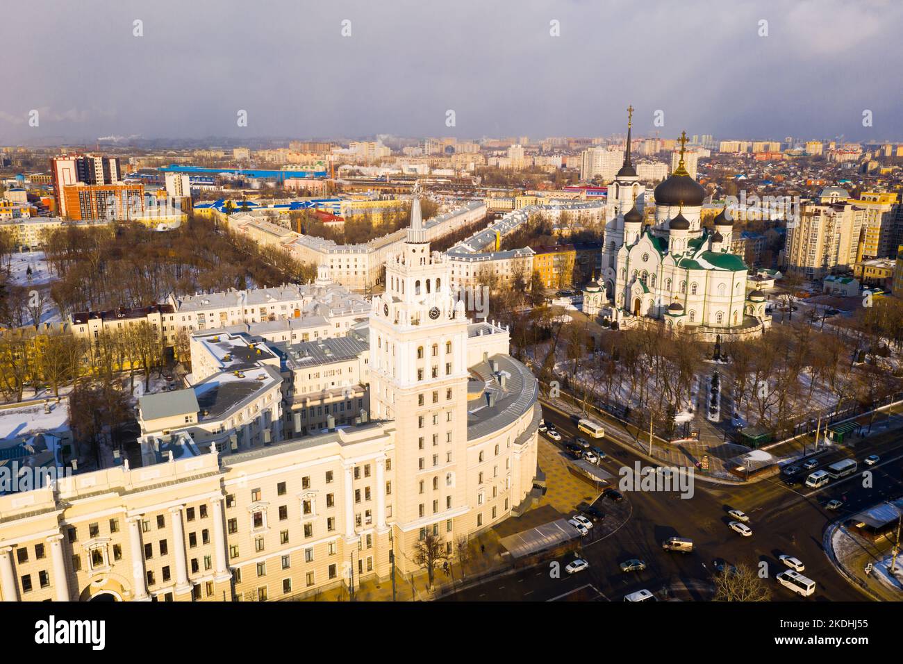 Cathedral and Southeast Railway Building in Voronezh Stock Photo - Alamy
