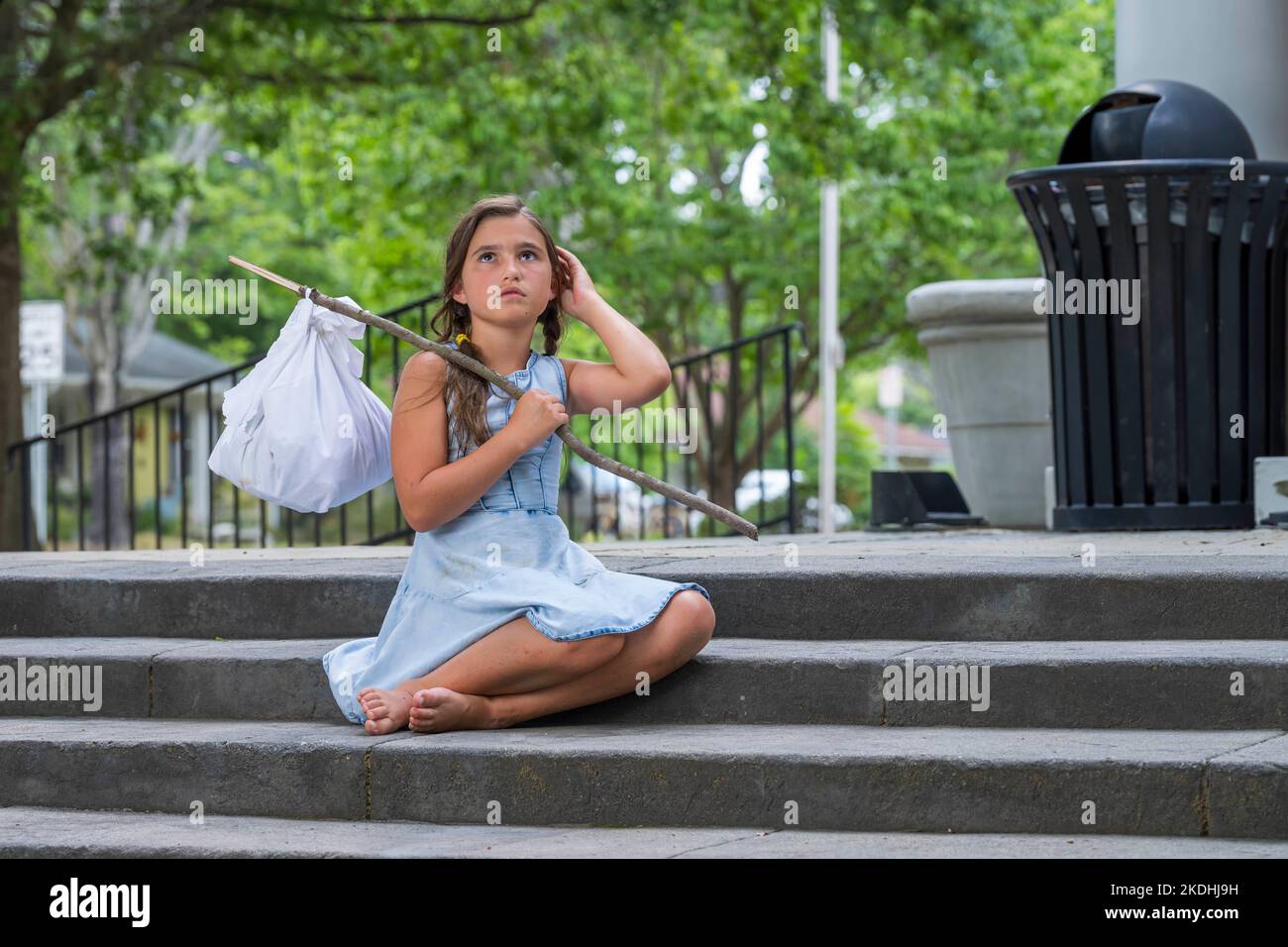 Cornelius, NC, USA. 29th June, 2022. A homeless, hungry, abandoned ...