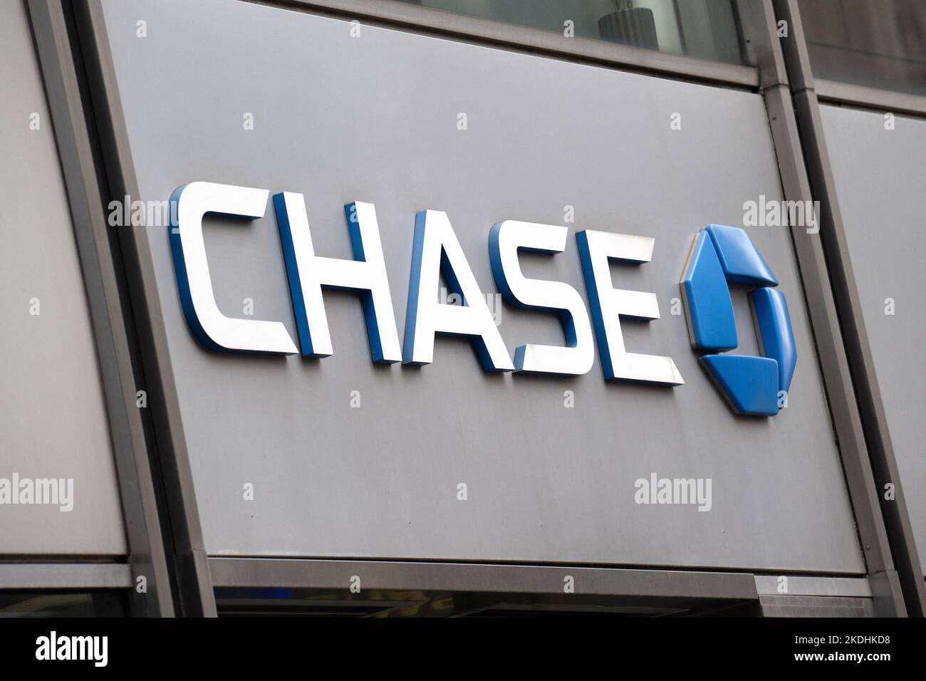 A shop sign of CHASE, on November 5, 2022 in New York City, USA. Photo ...