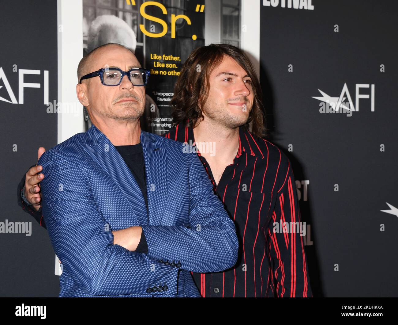 HOLLYWOOD, CA - NOVEMBER 04: (L-R) Robert Downey Jr. and son Indio ...