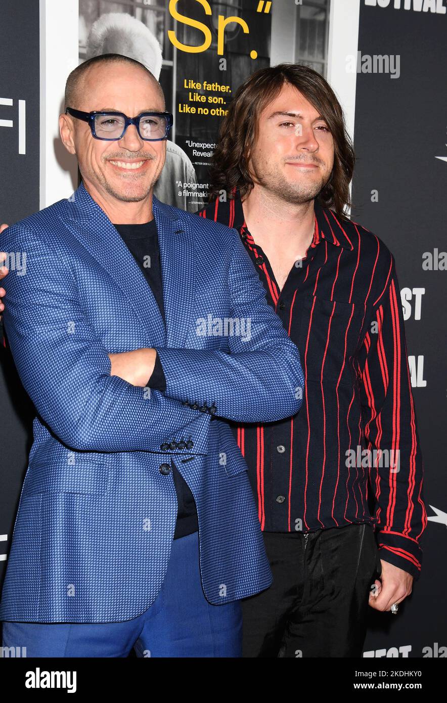 HOLLYWOOD, CA - NOVEMBER 04: (L-R) Robert Downey Jr. and son Indio ...