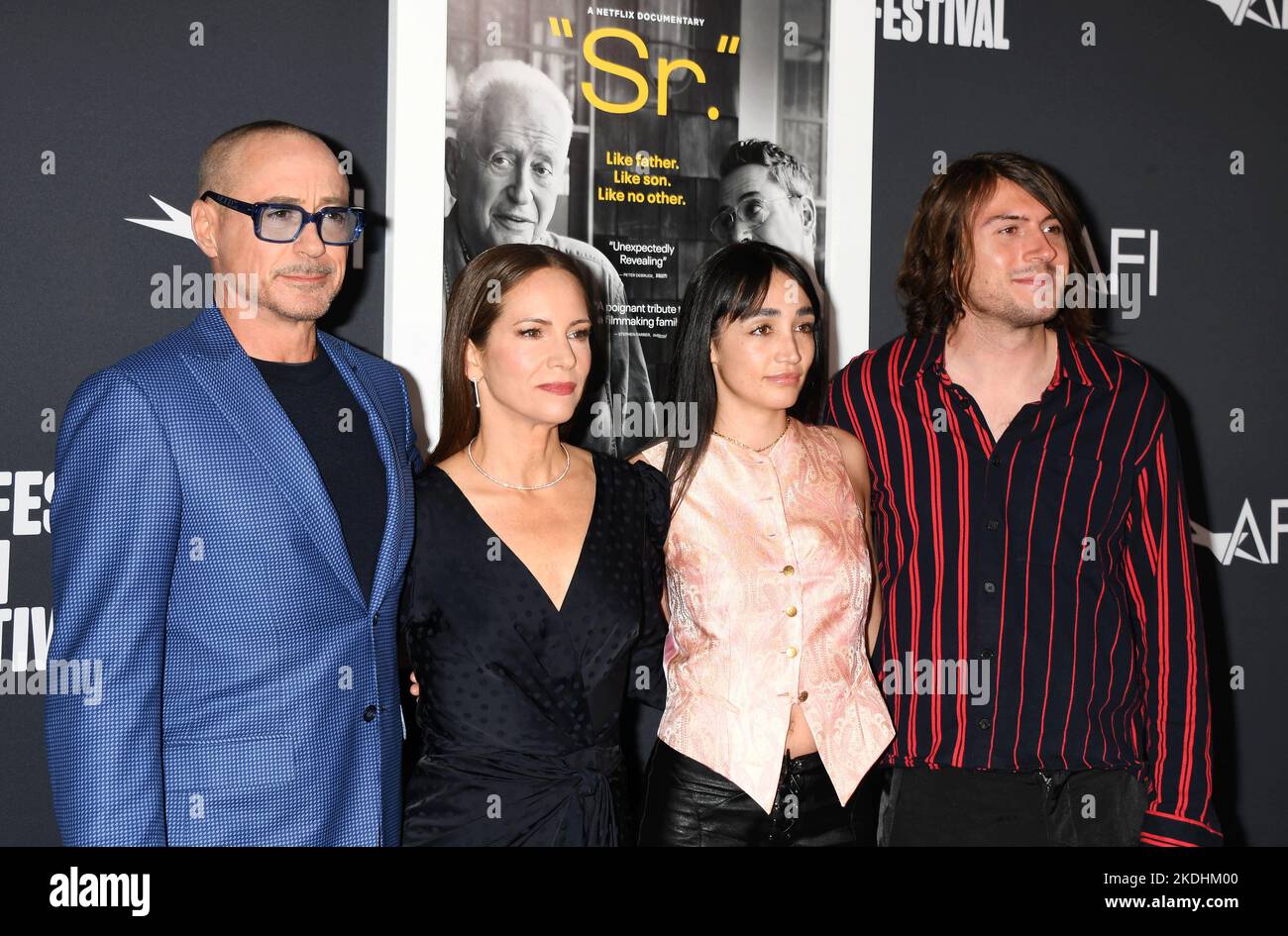 HOLLYWOOD, CA - NOVEMBER 04: (L-R) Robert Downey Jr., Indio Falconer ...