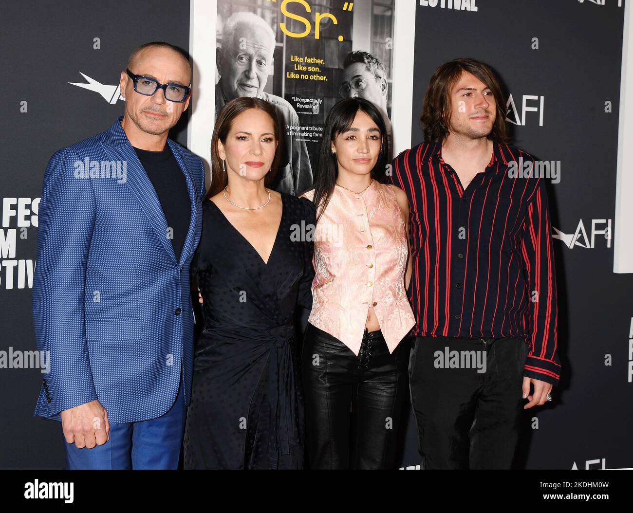HOLLYWOOD, CA - NOVEMBER 04: (L-R) Robert Downey Jr., Indio Falconer ...