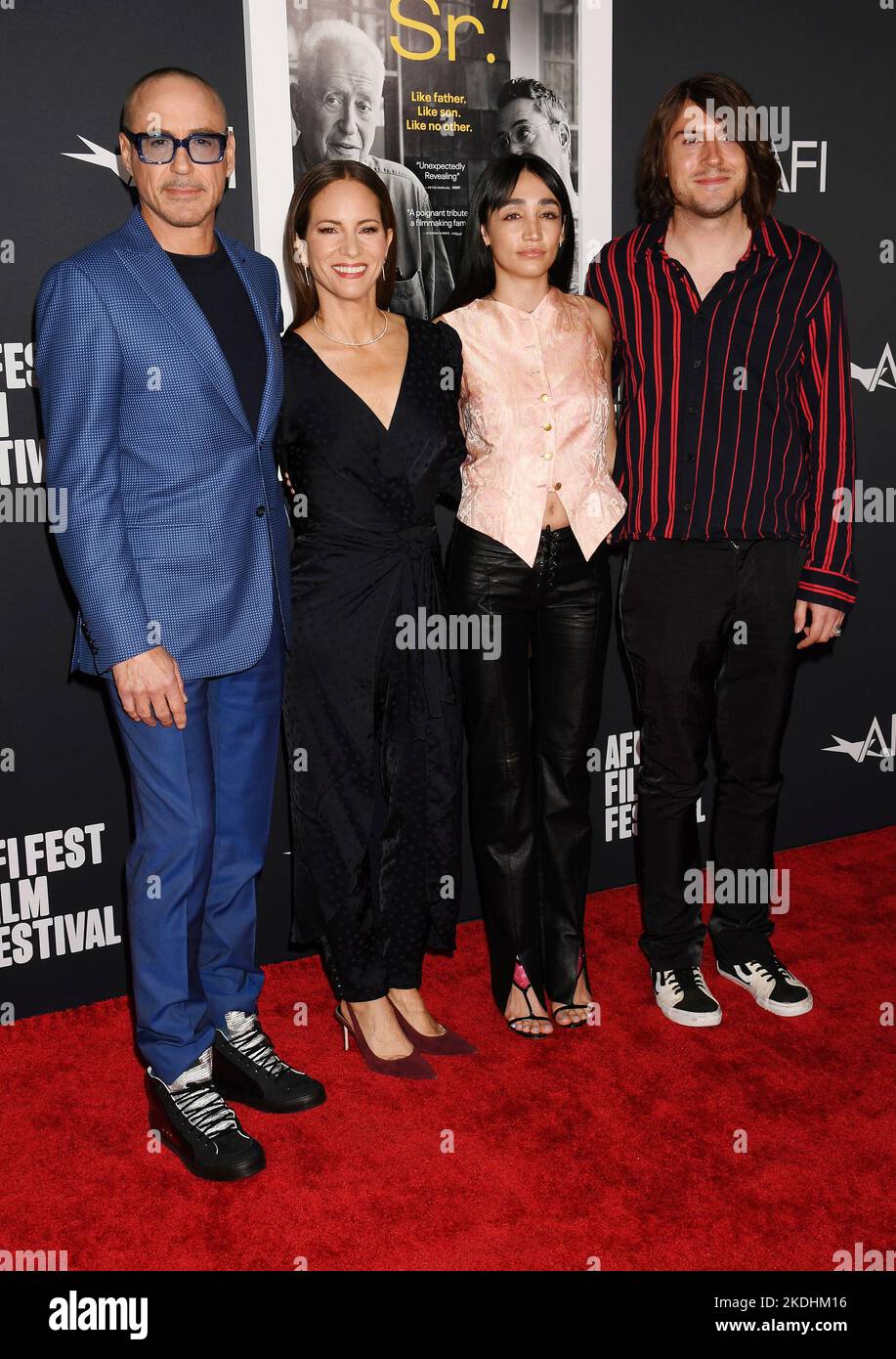 HOLLYWOOD, CA - NOVEMBER 04: (L-R) Robert Downey Jr., Indio Falconer ...