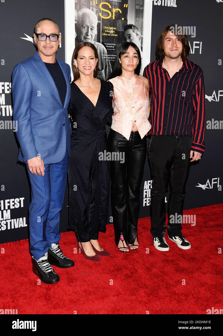 HOLLYWOOD, CA - NOVEMBER 04: (L-R) Robert Downey Jr., Indio Falconer ...