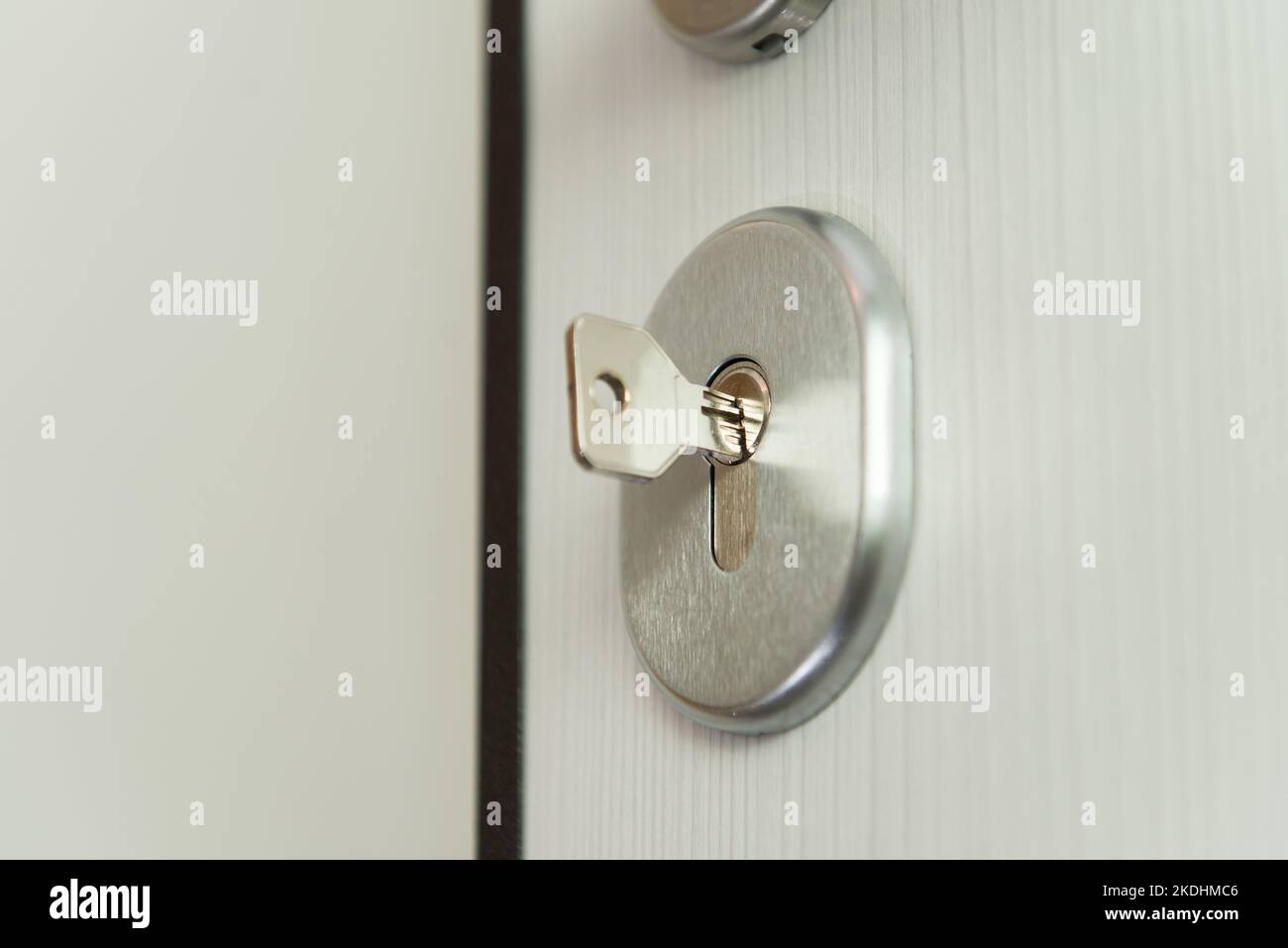 Modern Metal Key and Key Hole and Door - Very Sturdy Steel Door Stock ...