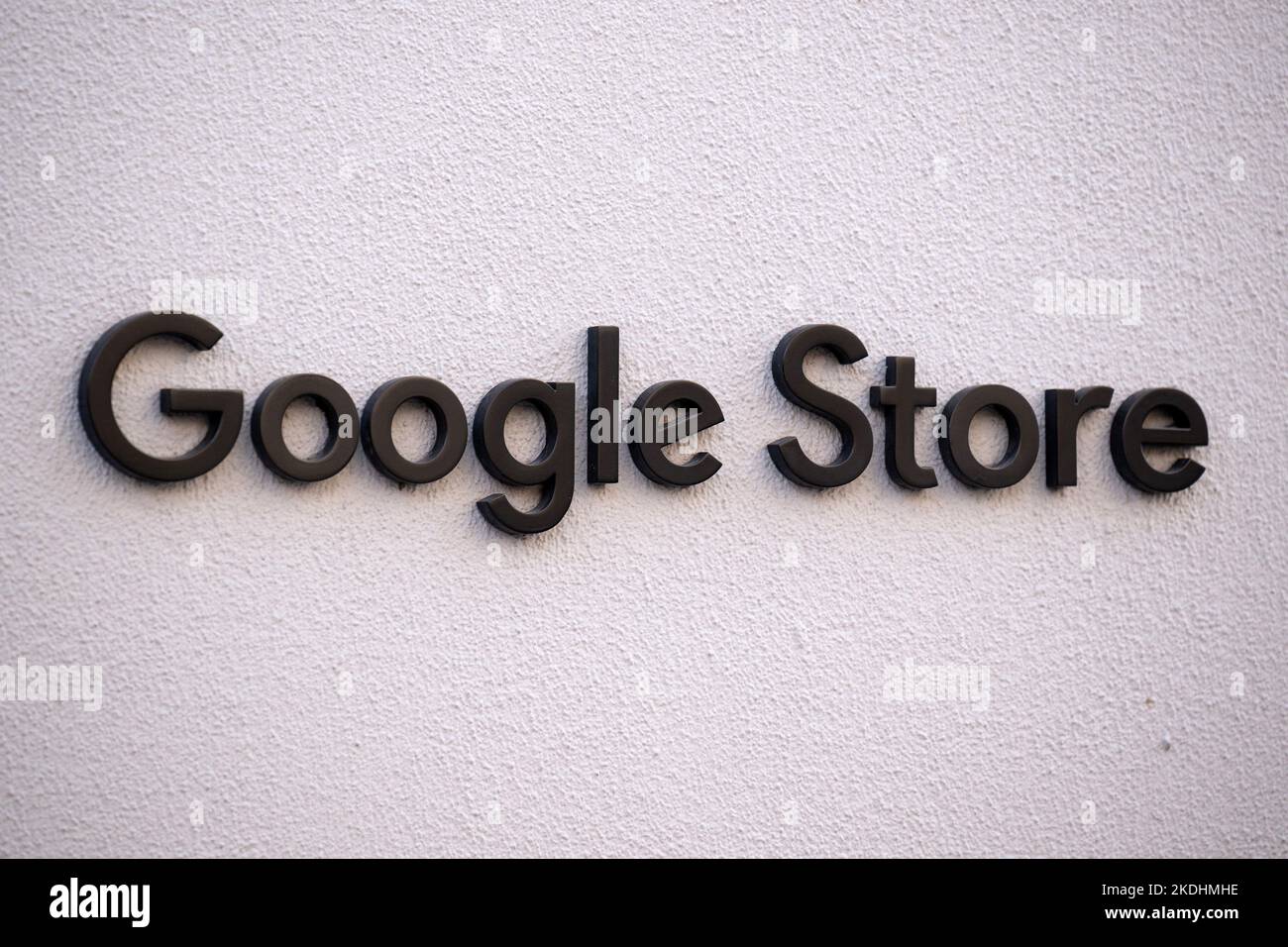 A shop sign of Google Store, on November 5, 2022 in New York City, USA ...