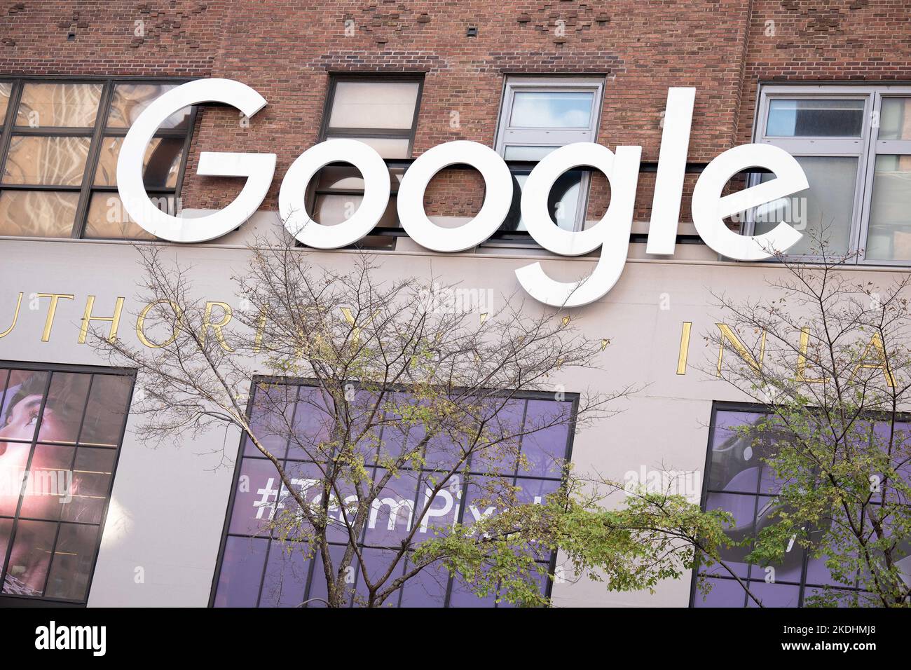 A shop sign of Google, on November 5, 2022 in New York City, USA. Photo ...