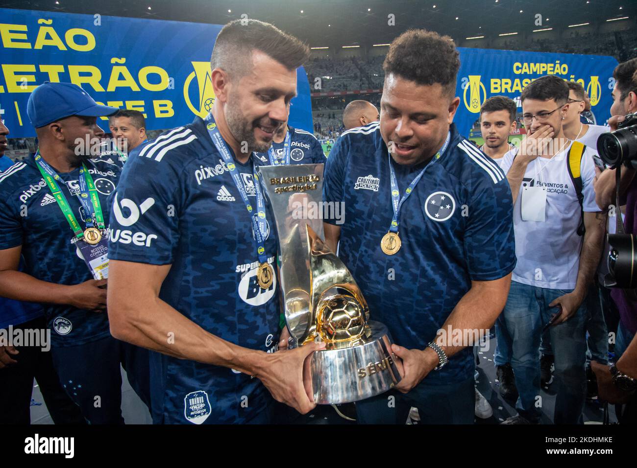 Ronaldo brazil with a trophy hi-res stock photography and images - Alamy
