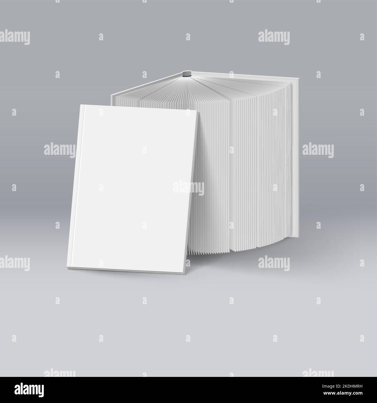 Stack of White Books. Mockup Template for Design Stock Vector Image ...