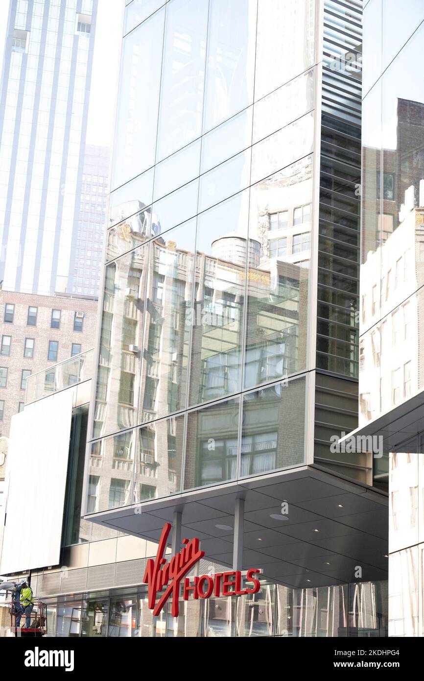 A shop sign of Virgin HOTELS, on November 5, 2022 in New York City, USA ...