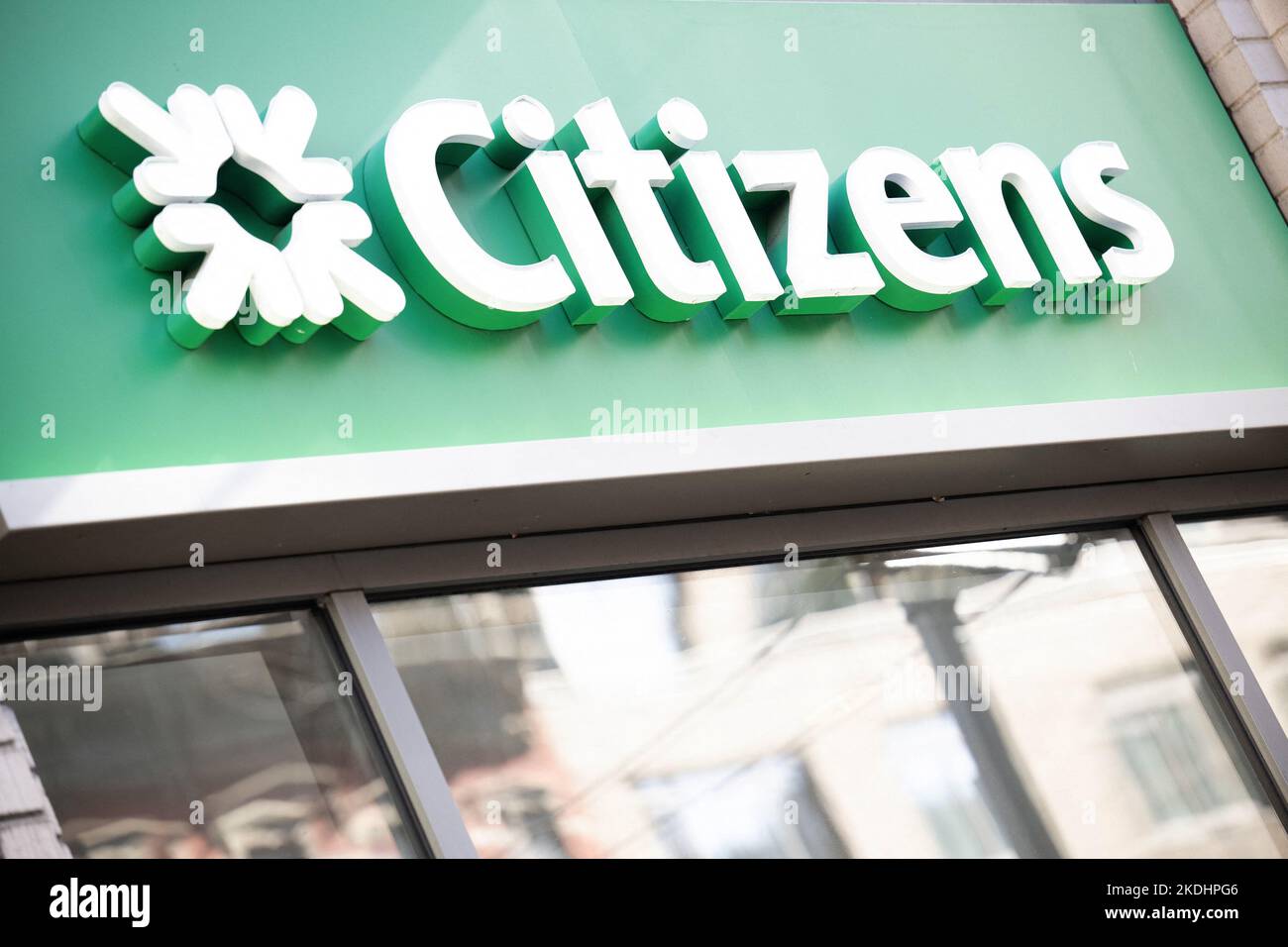 A shop sign of Citizens, on November 5, 2022 in New York City, USA ...