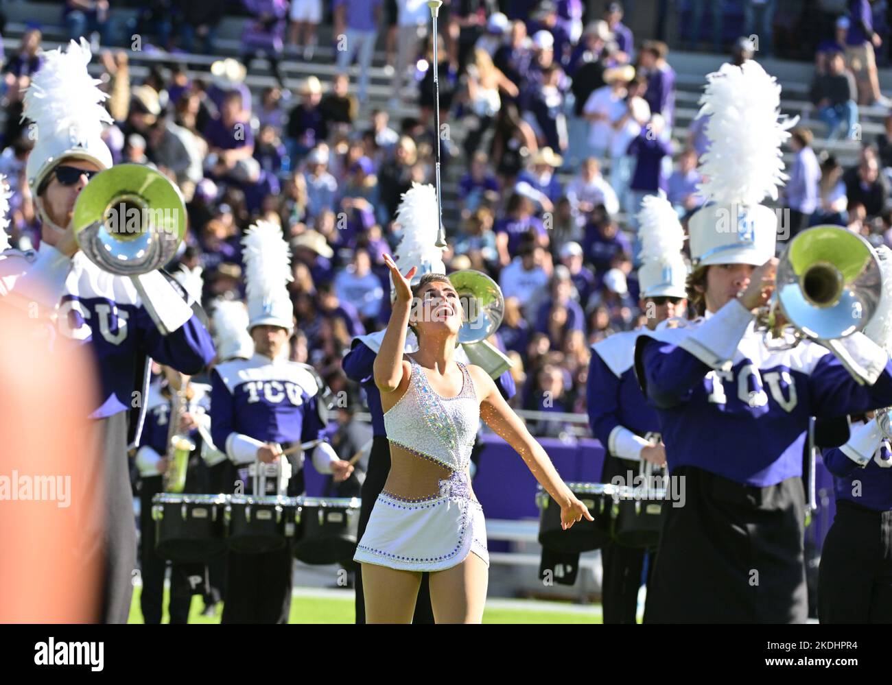 Fort Worth, Texas, USA. 5th Nov, 2022. TCU Horned Frogs baton twitter ...