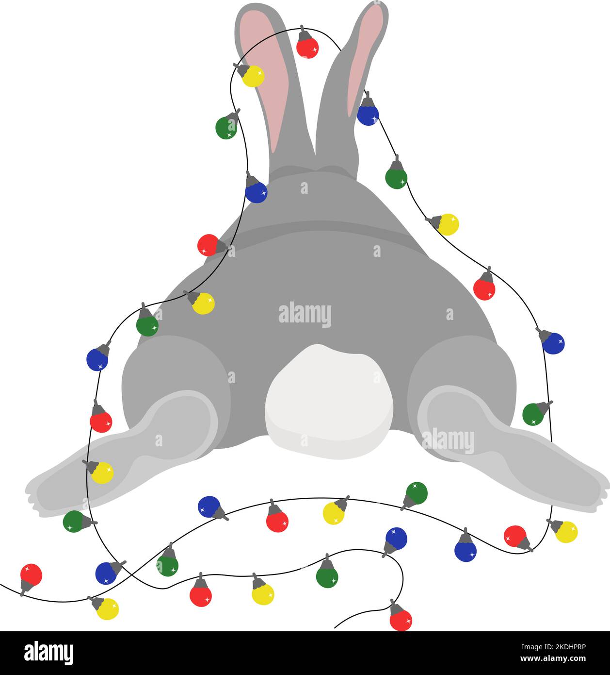 Rabbit in garland Stock Vector Images - Alamy