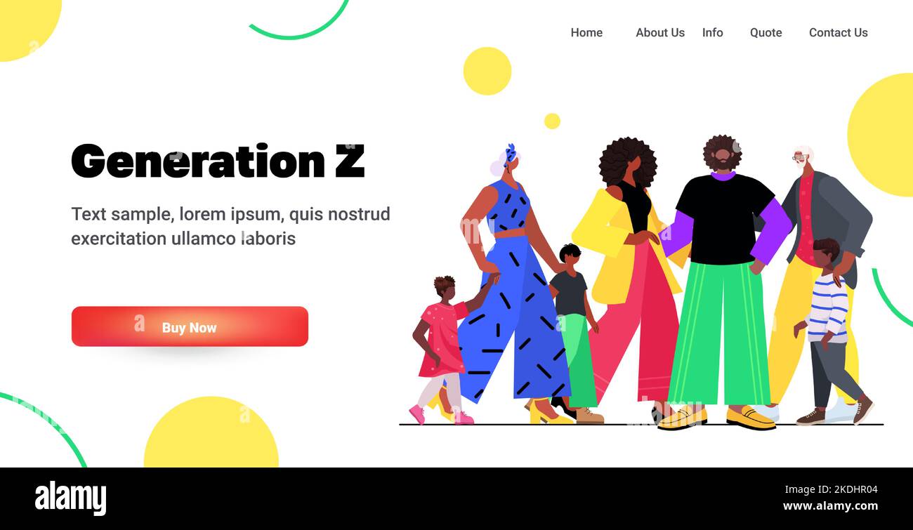 multi generation african american family happy grandparents parents and ...