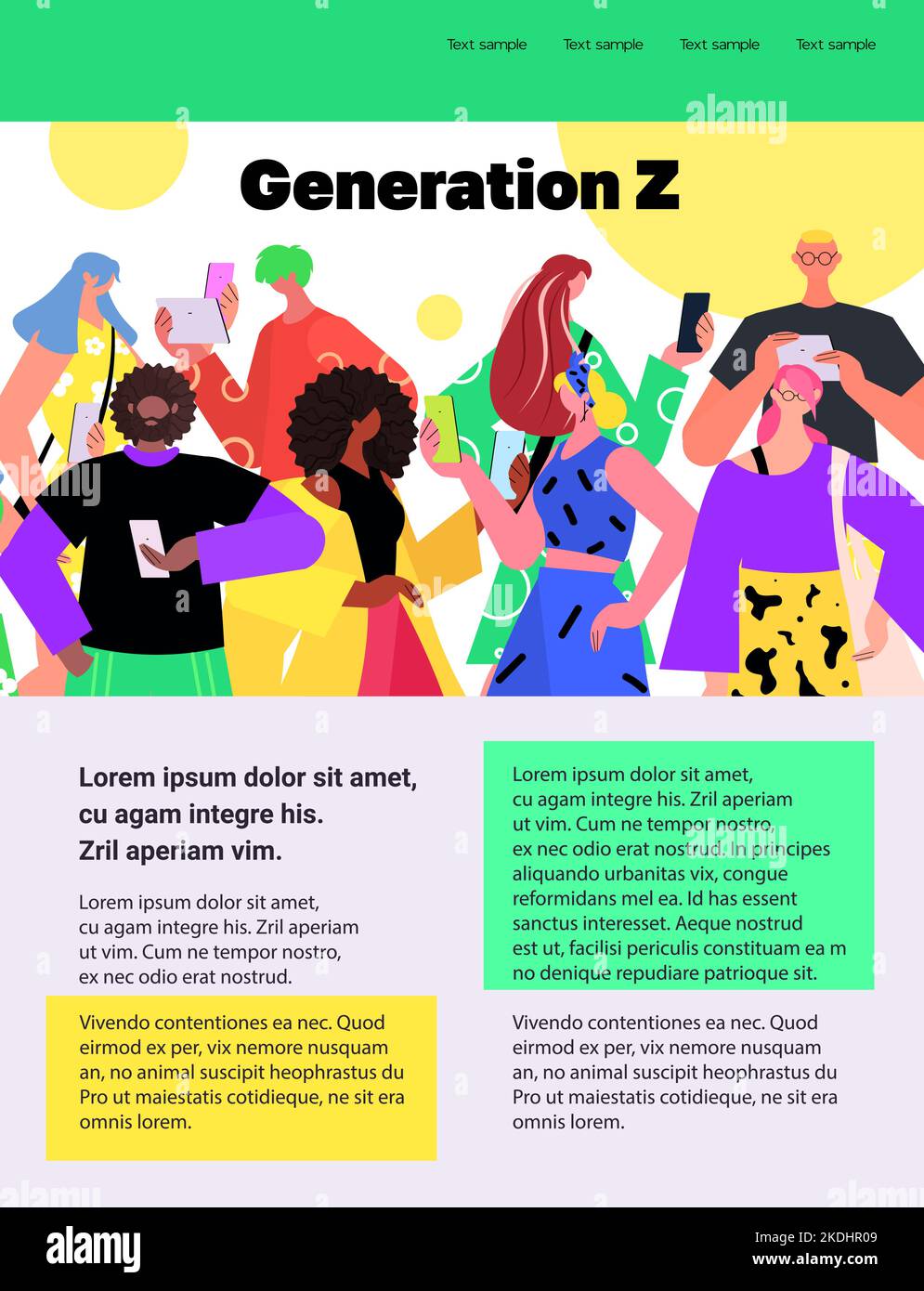 addicted young people using gadgets generation Z digital addiction ...