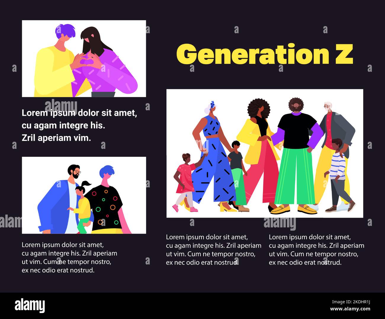 generation Z lifestyle concept new modern demography trend with ...