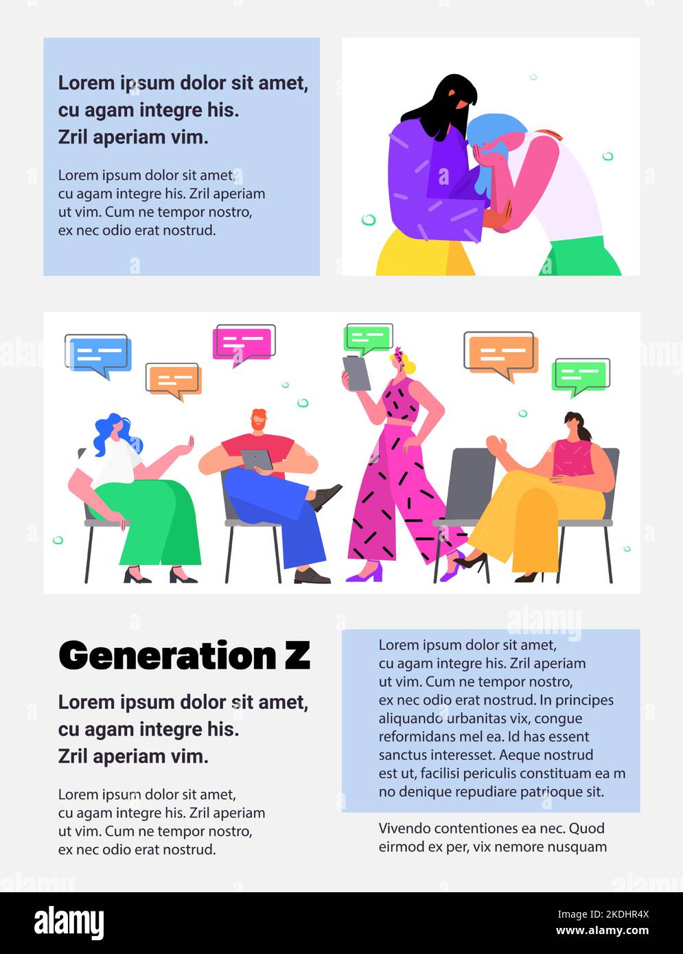 Gen z work stress Stock Vector Images - Alamy