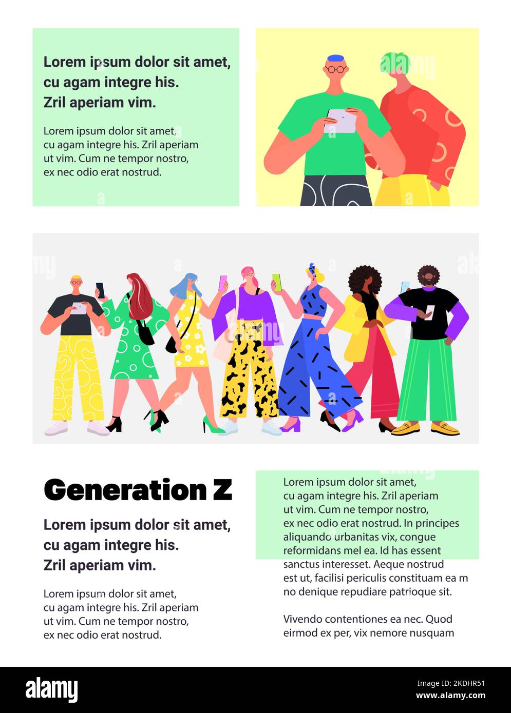 addicted young people using gadgets generation Z digital addiction ...