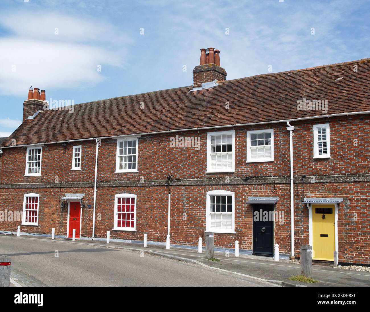 Narrow lanes and house of Hamble, Hampshire, UK Stock Photo - Alamy