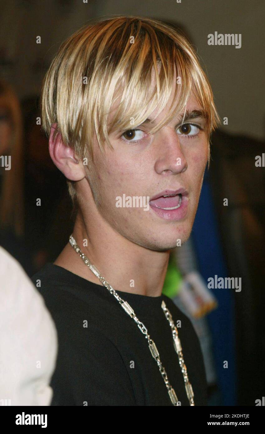 Aaron Carter attends the 45th Annual Grammy Awards BMG Post Grammy ...