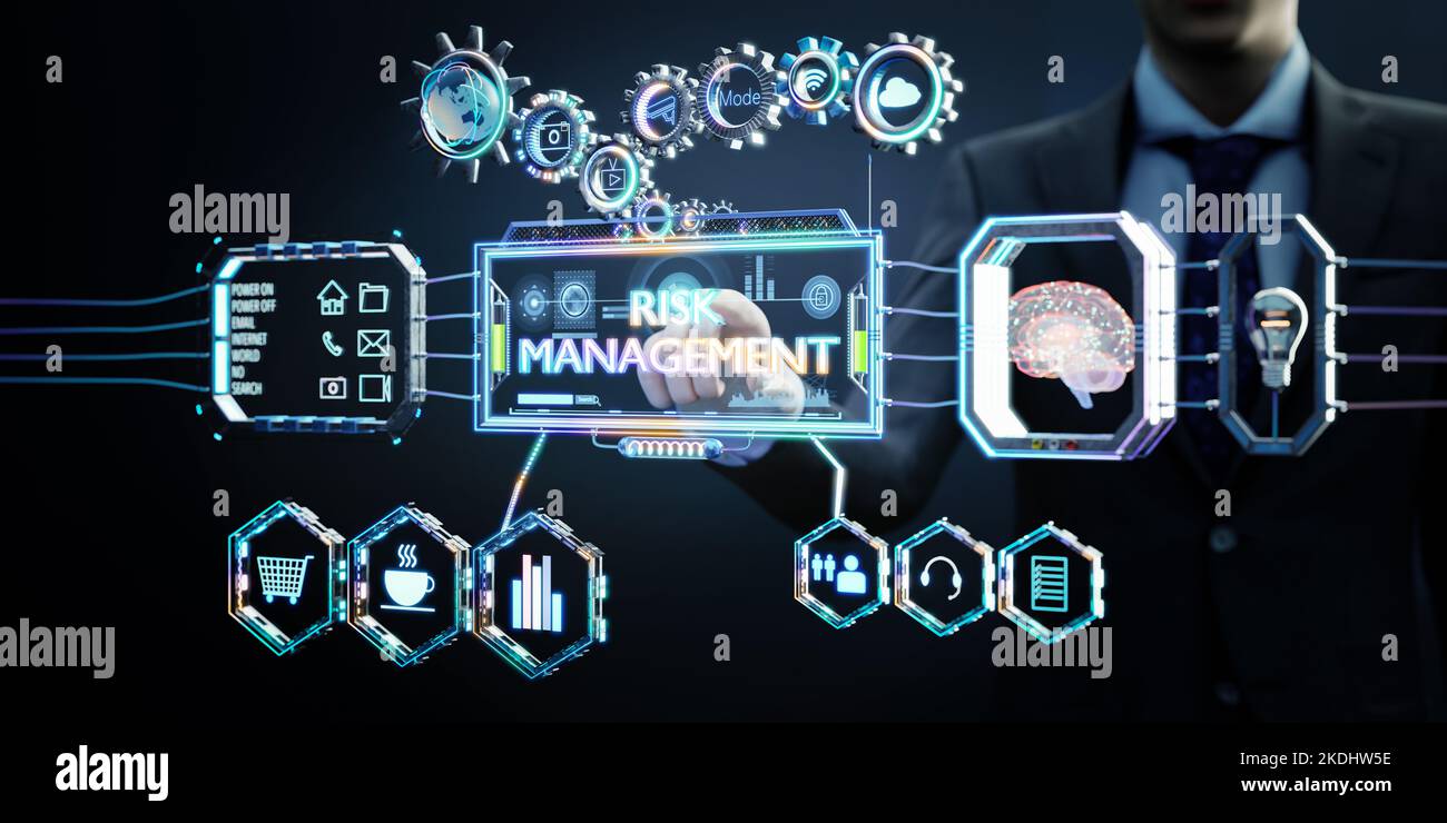 Business investment risk management and evaluation concept with smart ...