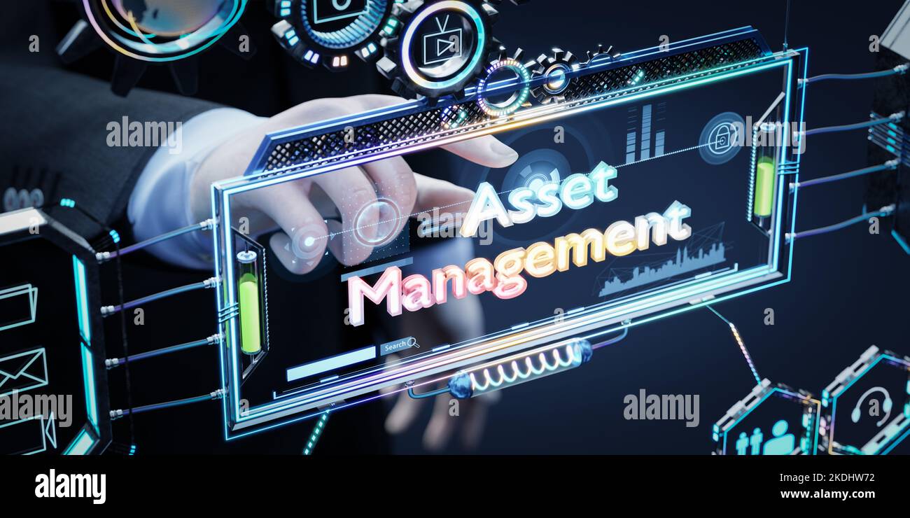 Asset management concept with smart analysis user interface gear device ...