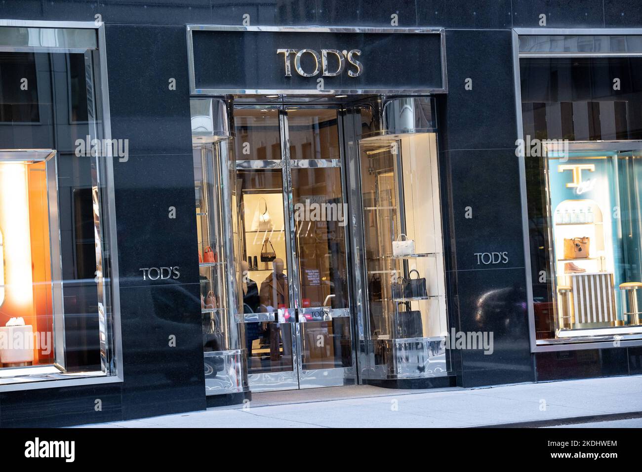 A shop sign of TOD’S, on November 5, 2022 in New York City, USA. Photo ...