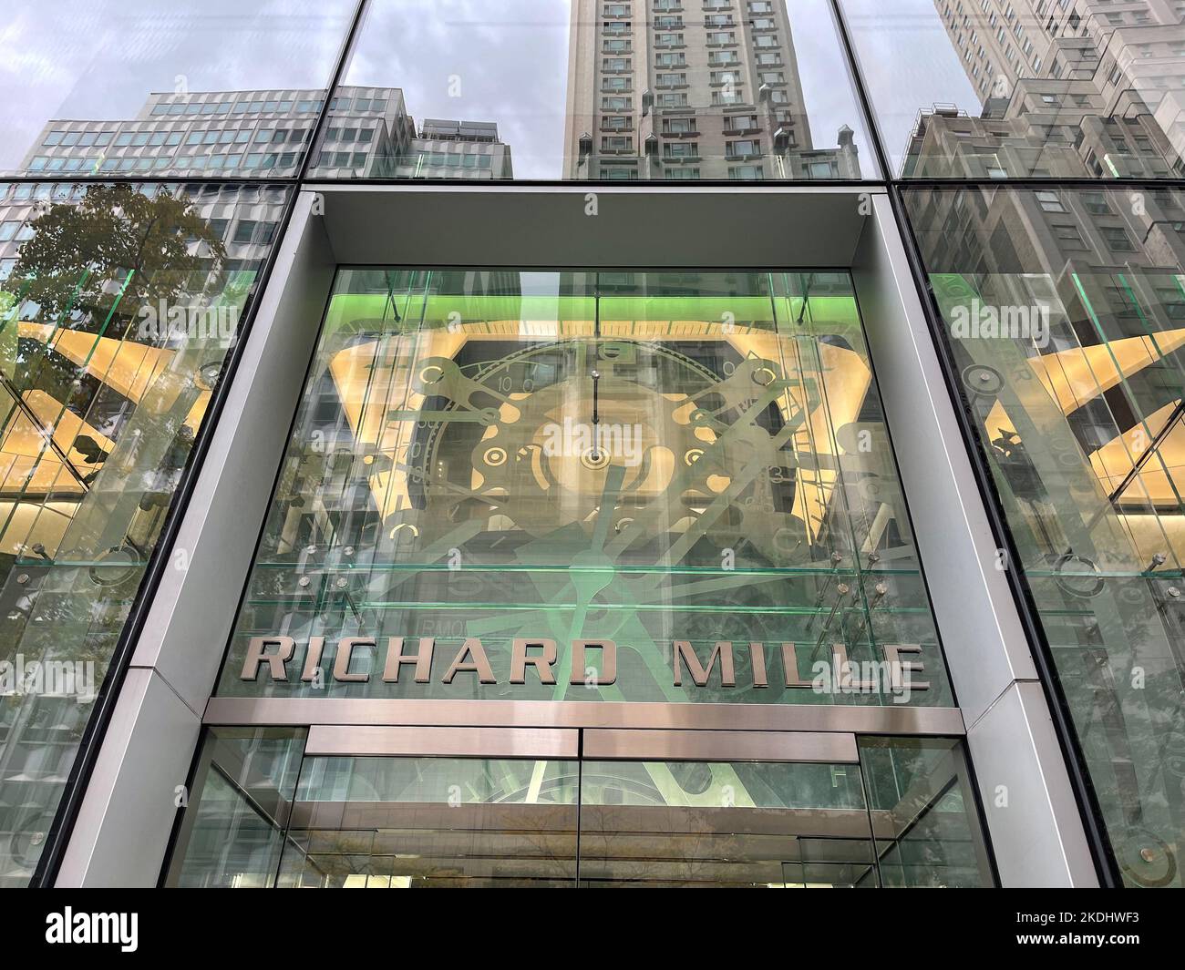 A shop sign of RICHARD MILLE, on November 5, 2022 in New York City, USA ...
