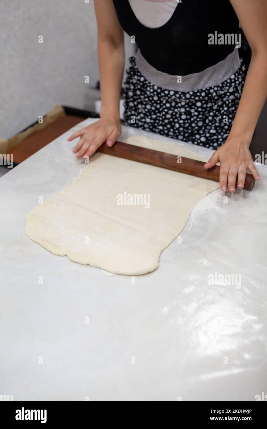 The process of making homemade croissants and other pastries at home ...