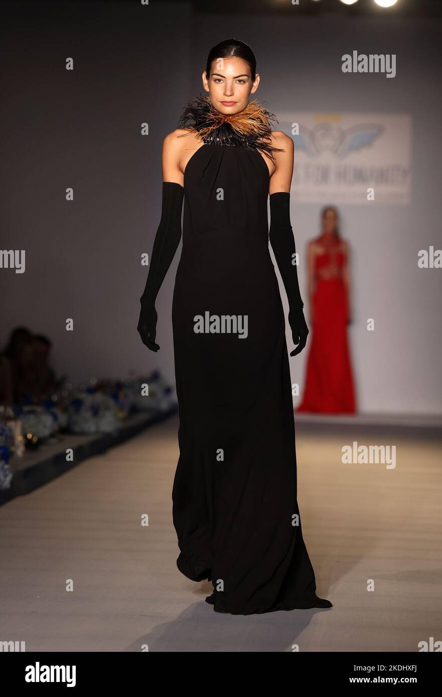 MIAMI, FLORIDA - NOVEMBER 06: A model walks the runway at the Angel ...
