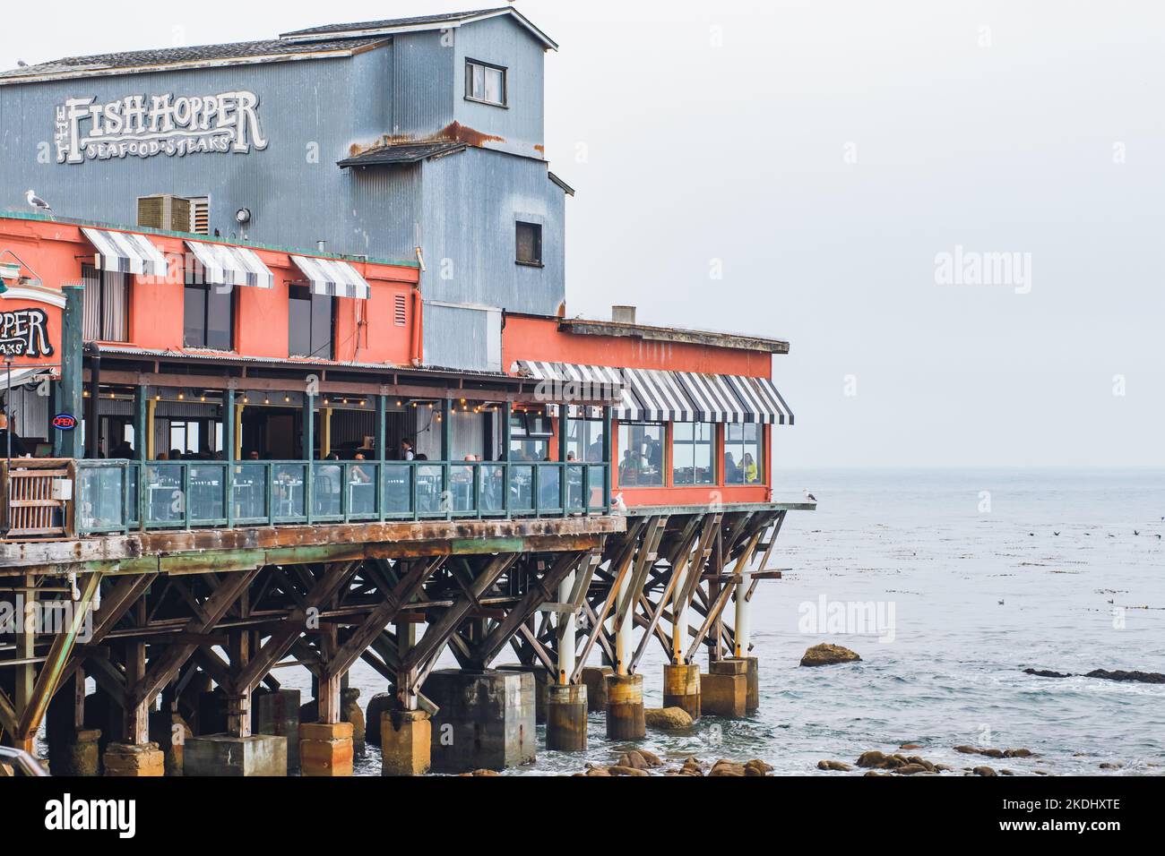 Monterey, California, USA - October 30, 2022. The Fish Hopper, seafood ...