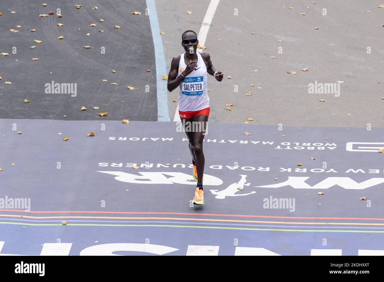 Lonah Chemtai Salpeter of Israel crosses finish line as winner of 2nd ...