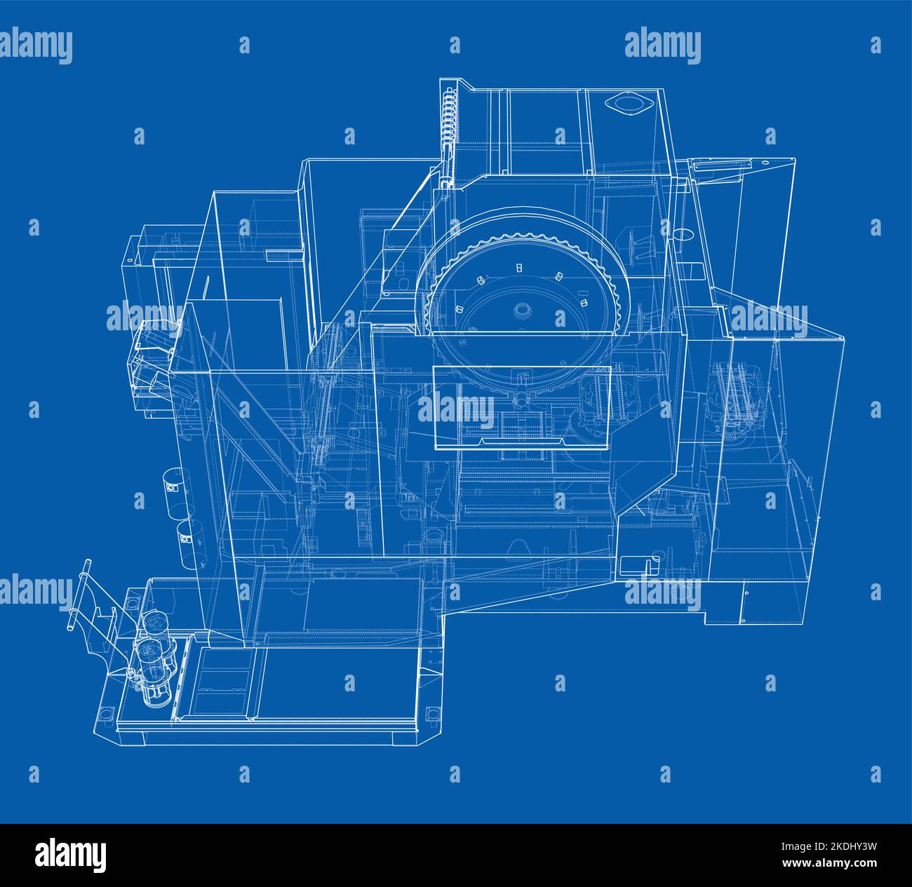 Metalworking CNC milling machine. Vector Stock Vector Image & Art - Alamy