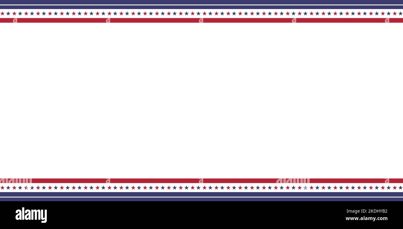 Patriotic border divider american usa flag Stock Vector Image & Art - Alamy