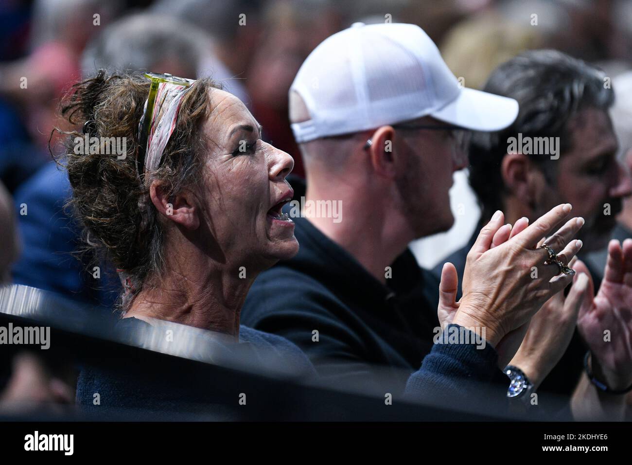 Paris, France. 06th Nov, 2022. Holger Rune's mother Aneke Rune during the final of the Rolex ...