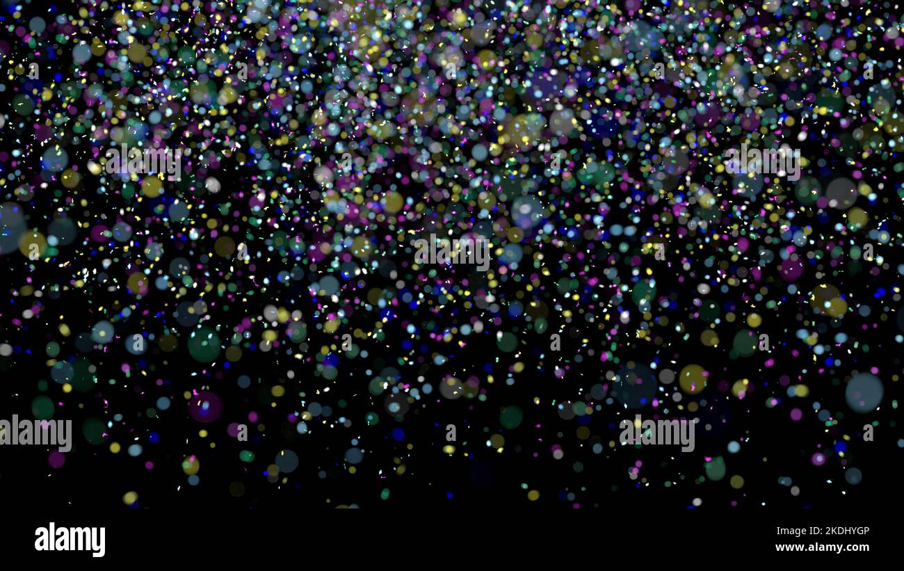 3D rendering of colorful dust particles with bokeh Stock Photo - Alamy